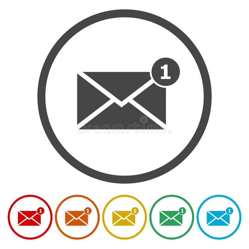 Unread Messages Well-crafted Pixel Perfect Vector Solid Icons Stock ...