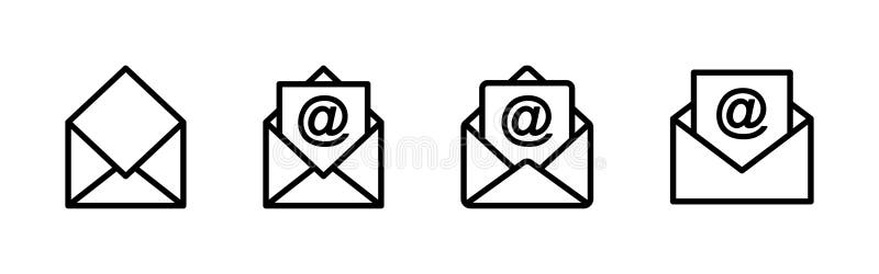 Mail Icon . Email Icon Vector. E-mail Icon. Envelope Illustration Stock ...