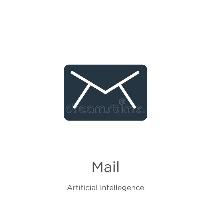 Mail Icon Vector. Trendy Flat Mail Icon from Artificial Intelligence ...