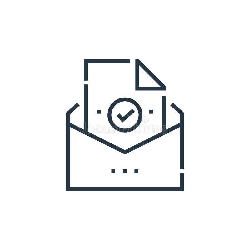 Mail Icon Vector from Voting Elections Concept. Thin Line Illustration ...