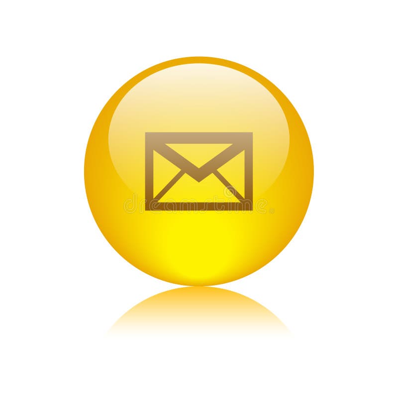 Mail icon web button round stock illustration. Illustration of graphic ...