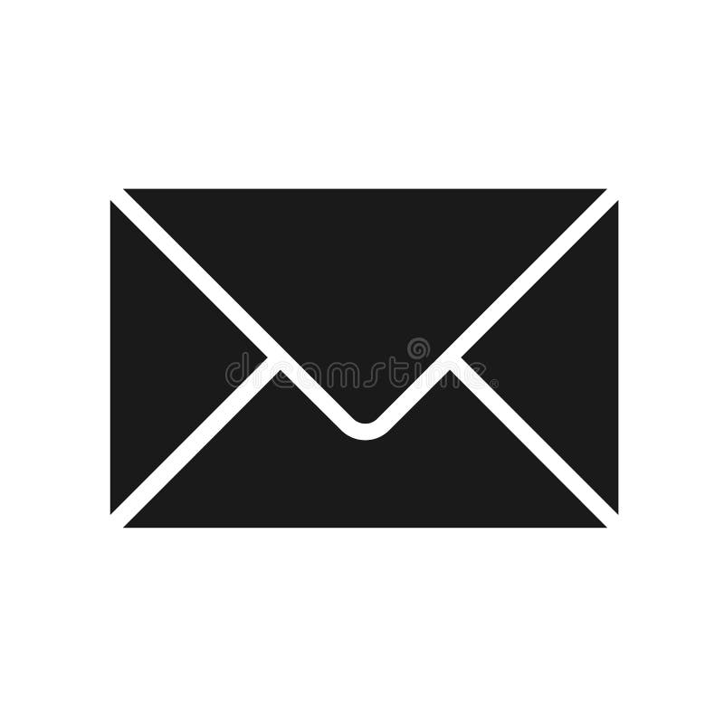 Mail Icon on White Background Stock Vector - Illustration of mail ...