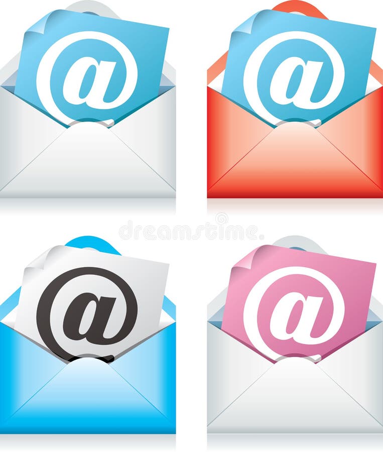 Mail icons stock vector. Illustration of mail, office - 21343843