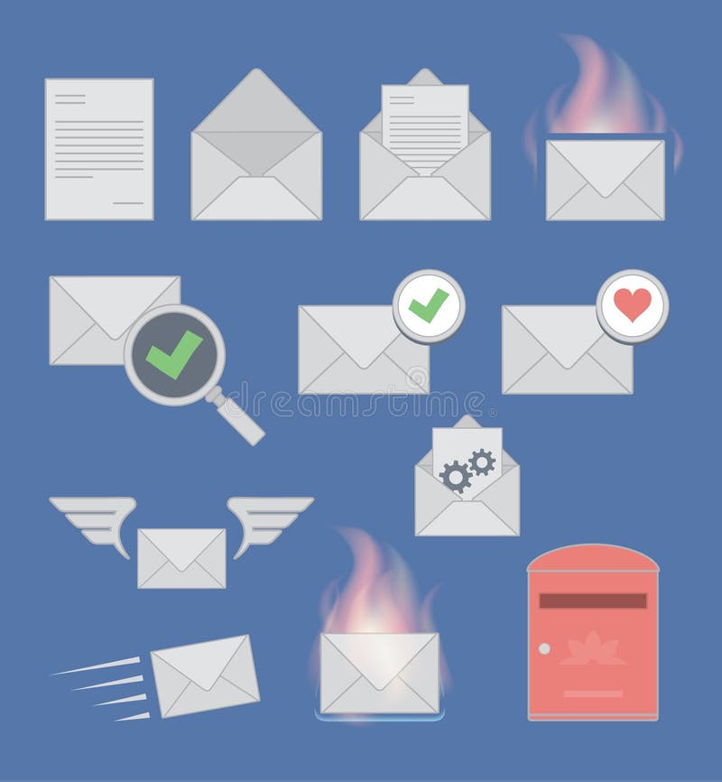 Mail icons stock vector. Illustration of design, effect - 41488809