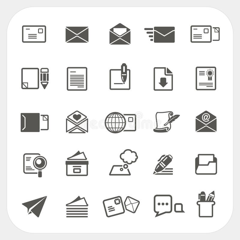 White Contact Info Icon Set with Shadows for Location Pin, Phone, Fax ...
