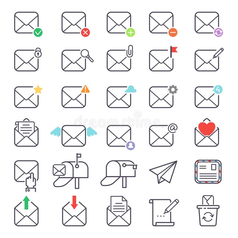 Envelope Plane Icons E Mail Stock Illustrations – 38 Envelope Plane ...
