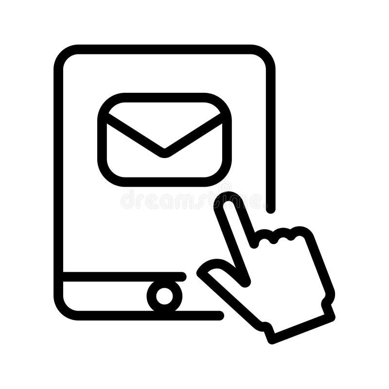 Mail inbox icon stock vector. Illustration of contact - 223737332