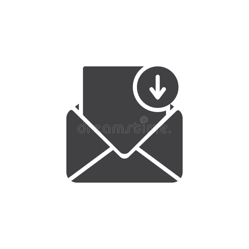 Inbox, Receive Mail Line Icon Stock Vector - Illustration of line ...