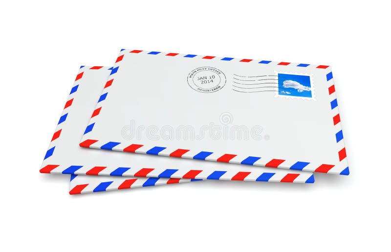 Stack of Paper Mail Letters Stock Illustration - Illustration of ...