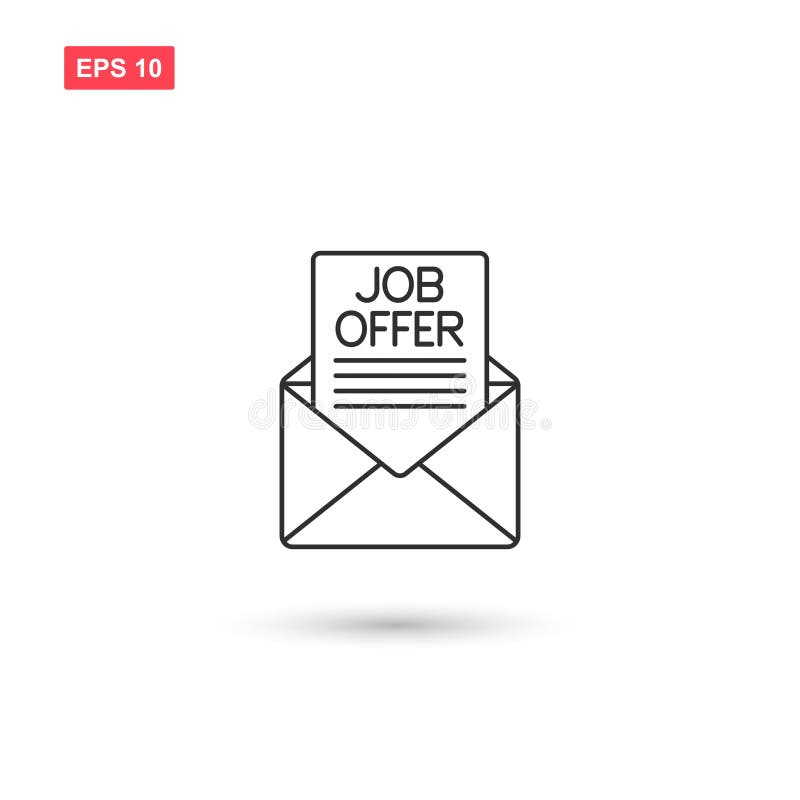 Mail Job Offer Vector Isolated Stock Vector - Illustration of simple ...