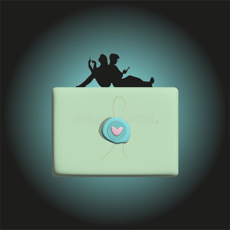 Mail kids texting stock illustration. Illustration of diagram - 286043031