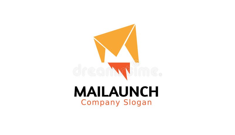 Mail Launch Symbol Logo Design Illustration Stock Vector - Illustration ...