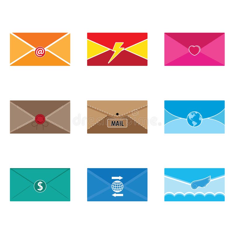 Mail Letter Communication Vector and Icon Stock Vector - Illustration ...