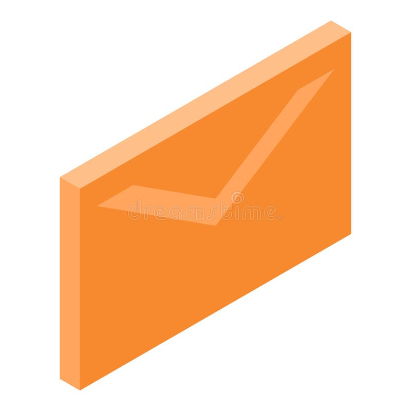 Mail Letter Icon, Isometric Style Stock Vector - Illustration of ...