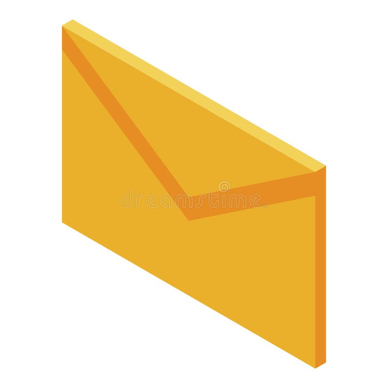 Mail Letter Icon, Isometric Style Stock Vector - Illustration of ...