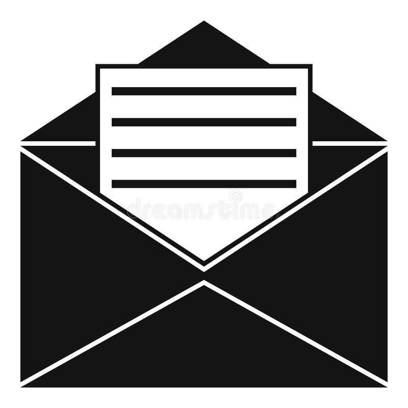 Mail Letter Icon, Simple Style Stock Vector - Illustration of business ...