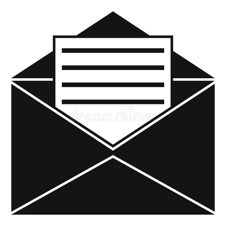 Mail Letter Icon, Simple Style Stock Vector - Illustration of business ...