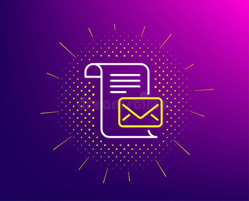 Mail Letter Line Icon. Read Message Correspondence Sign. Vector Stock ...