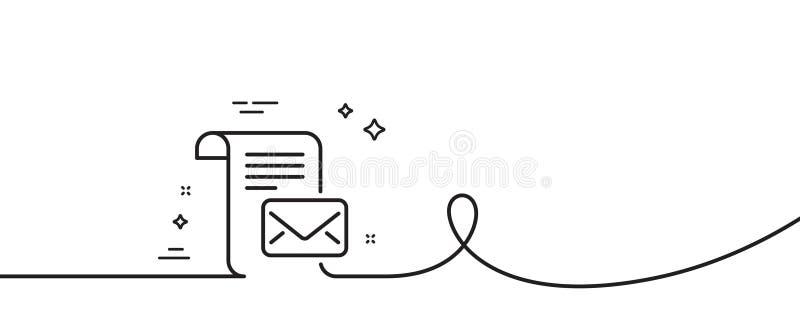 Mail Letter Line Icon. Read Message Correspondence Sign. Salaryman ...
