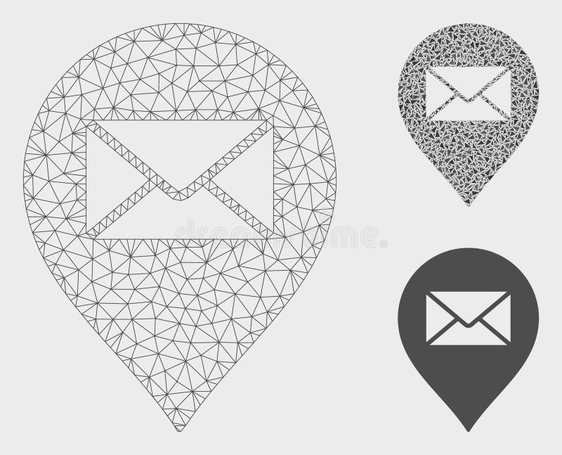 Mail Letter Marker Vector Mesh 2D Model and Triangle Mosaic Icon Stock ...
