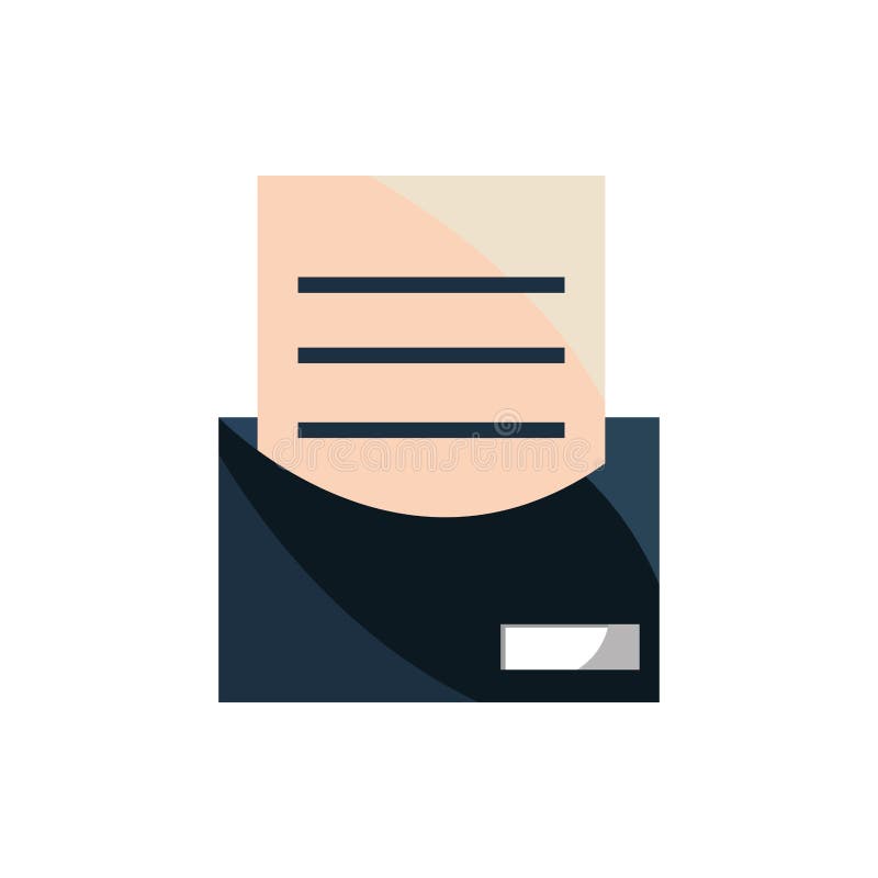 Mail Letter Office Work Business Equipment Icon Stock Vector ...