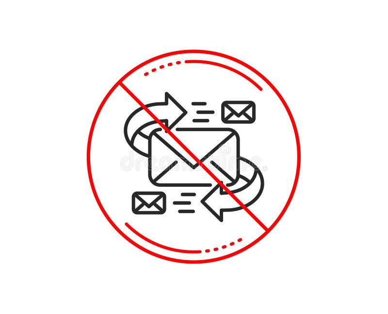 Mail Line Icon. Communication by Letters Sign. Vector Stock Vector ...