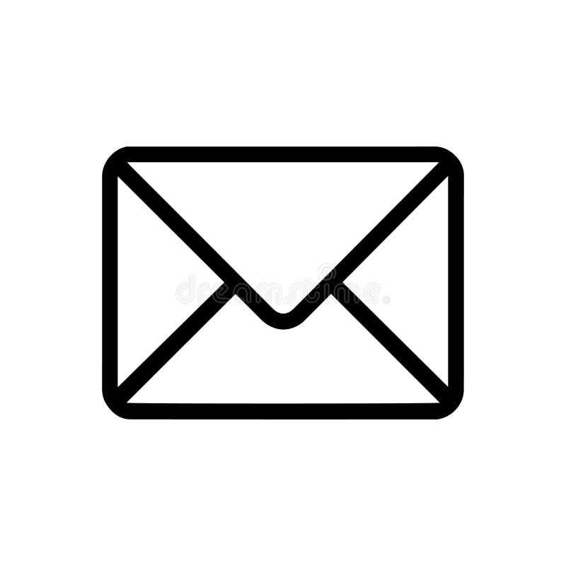 Envelope Mail Icon Message Symbol Isolated on White Background Stock ...