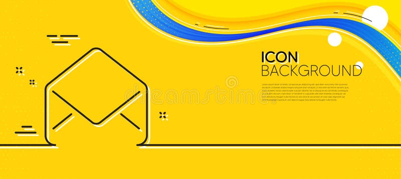 Mail Line Icon. Message Correspondence Sign. Minimal Line Yellow Banner ...