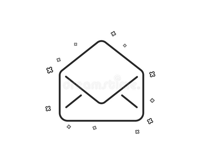 Mail Line Icon. Message Correspondence Sign. Vector Stock Vector ...