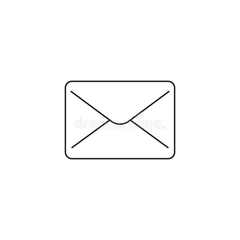 Mail Line Icon, Message Outline Vector Logo Stock Vector - Illustration ...