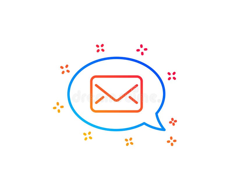 Mail Line Icon. Messenger Communication Sign. Vector Stock Vector ...