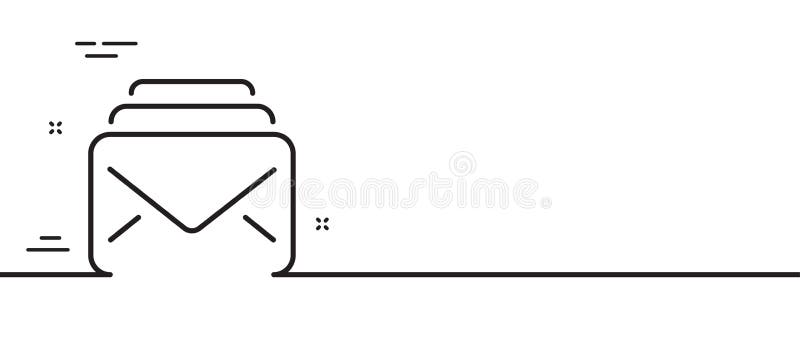 Mail Line Icon. New Messages Correspondence Sign. Minimal Line Pattern ...