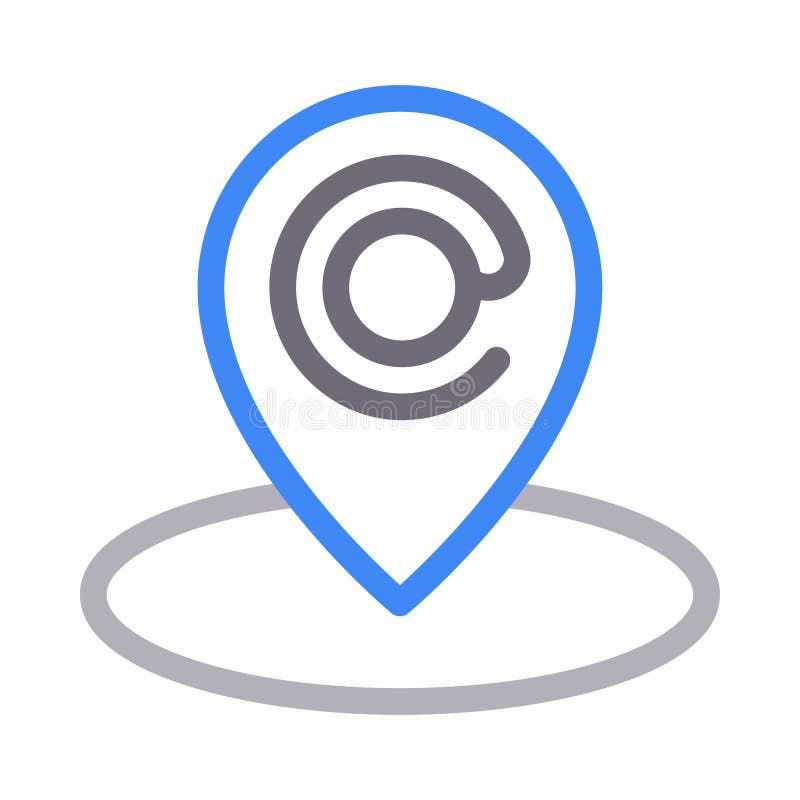 Mail location line icon stock vector. Illustration of graphics - 153902642