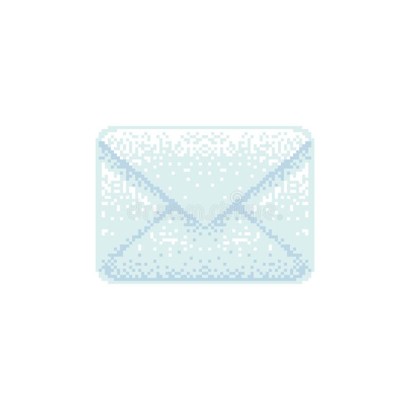 Mail Logo Icon in Pixel Art Stock Vector - Illustration of internet ...