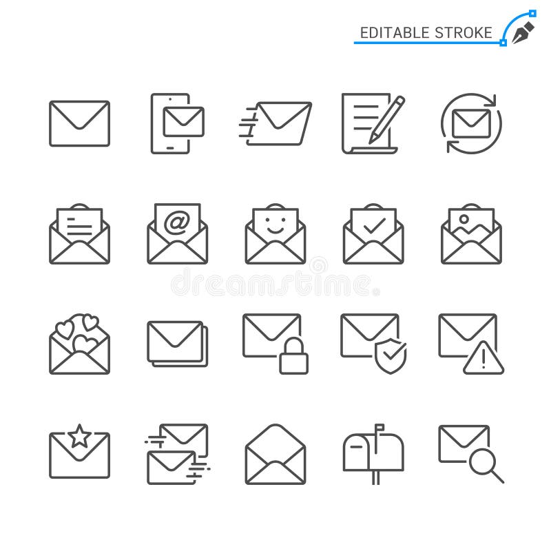 Mail line icon stock vector. Illustration of correspondence - 137644867