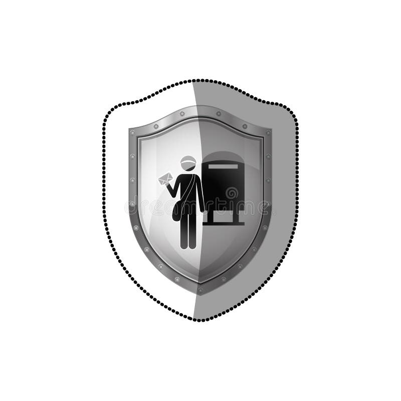 Mail man icon stock vector. Illustration of design, business - 84939612