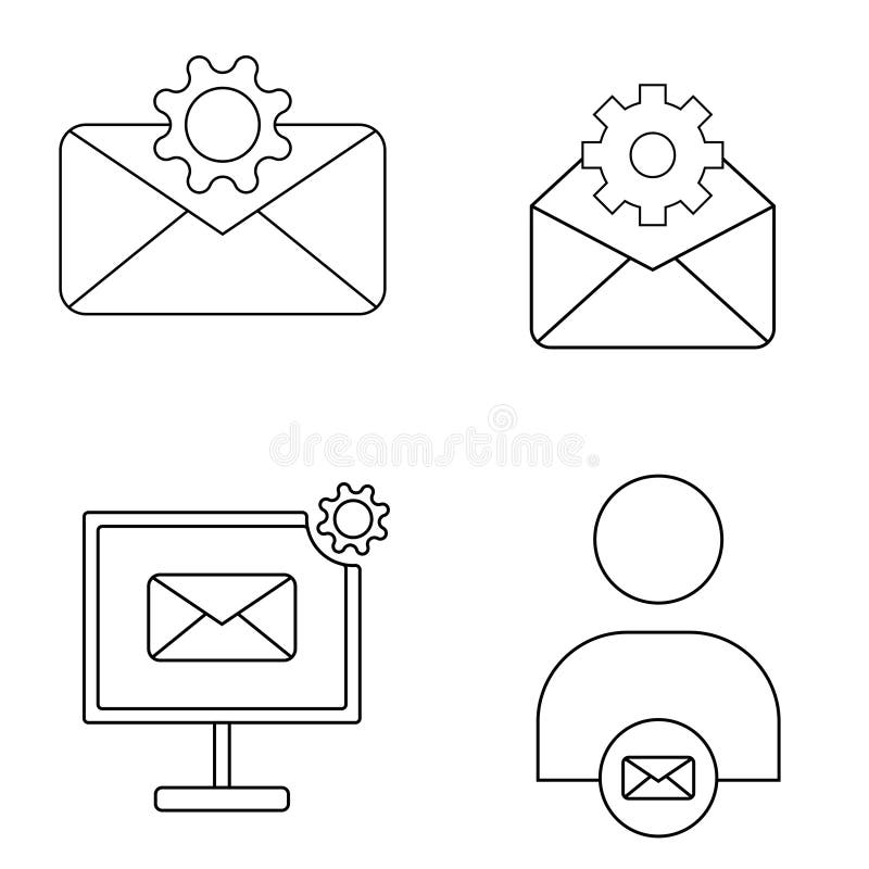 Mail Management Icon with Minimalist Design, Eps 10 Vector Stock Vector ...