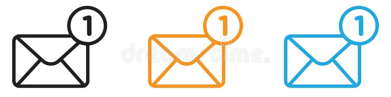 Mail Message Icon Vector Logo Set Collection for Web App Ui Stock ...