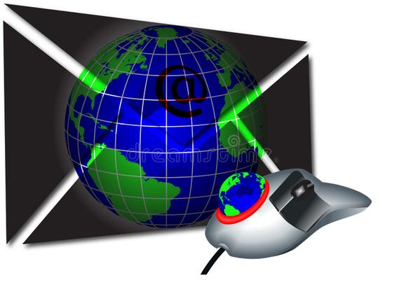 Mail and mouse3 stock vector. Illustration of global, button - 2471856