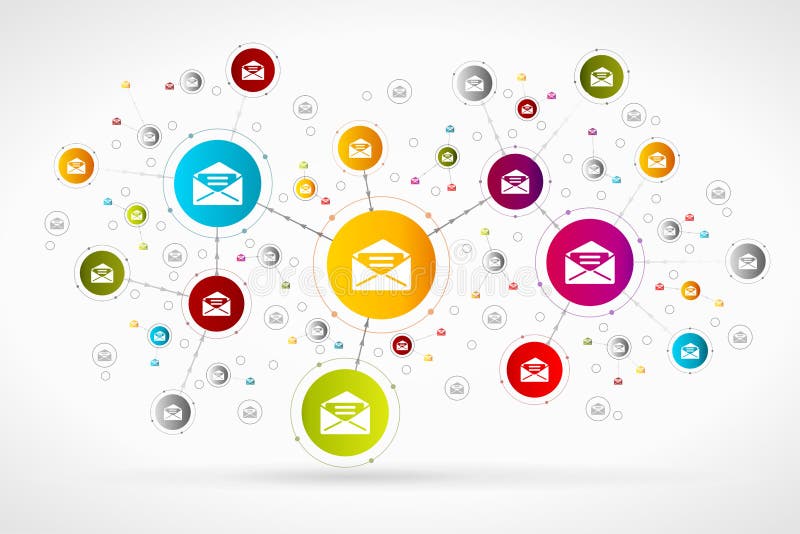 Network Communication stock vector. Illustration of global - 34305089