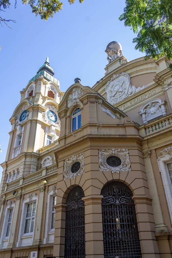 Mail Office Building with Its Clock Tower in the Downtown of Porto ...