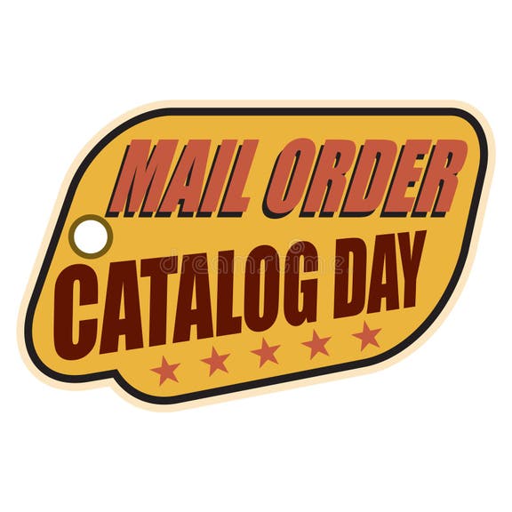 Mail Order Catalog Day tag stock illustration. Illustration of creative ...