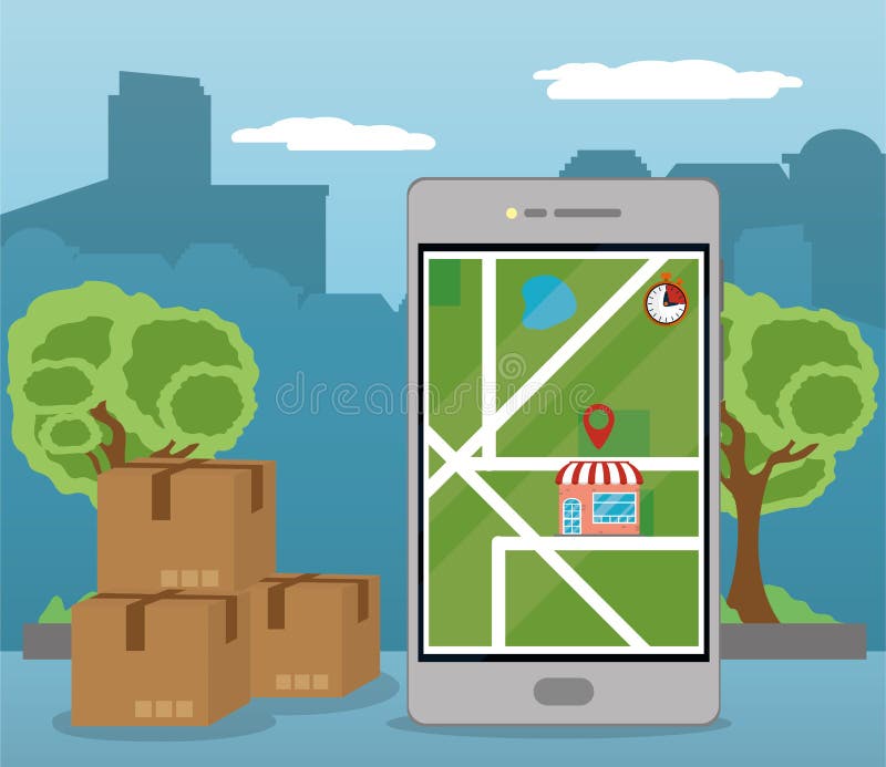 Mail order delivery stock vector. Illustration of business - 145101009