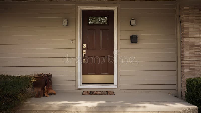 Mail package door stock illustration. Illustration of parcel - 307627554