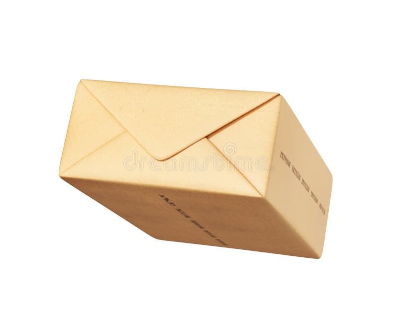 Mail Package on a White Background. Stock Illustration - Illustration ...