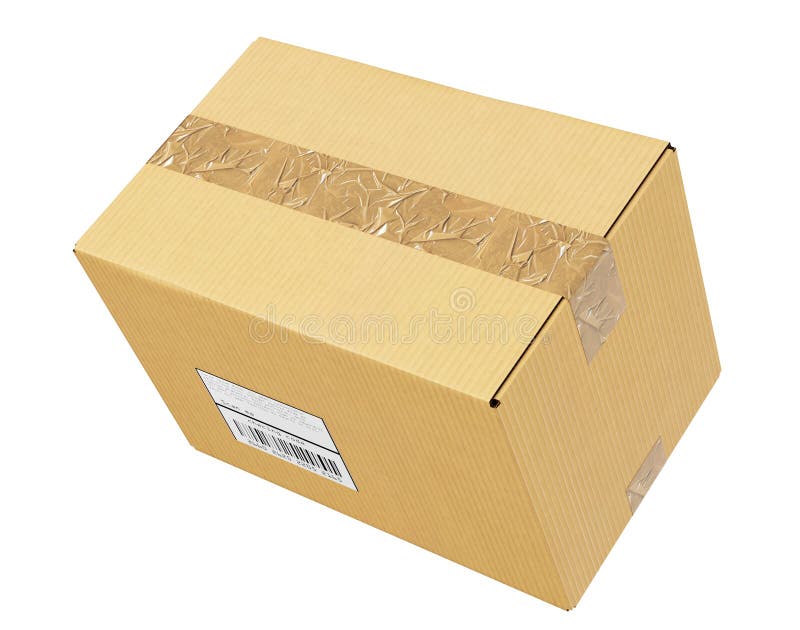 Mail Package on a White Background. Stock Illustration - Illustration ...