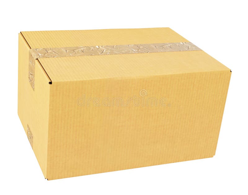 Mail Package on a White Background. Stock Illustration - Illustration ...