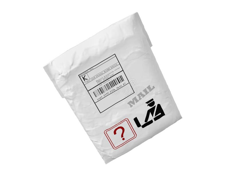 Mail Package on a White Background. Stock Illustration - Illustration ...