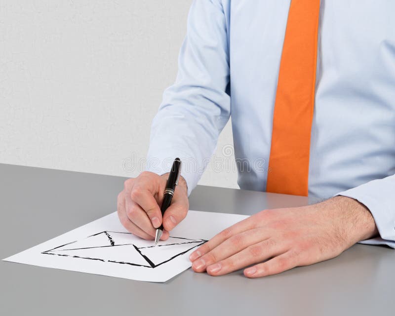 Mail on paper stock image. Image of human, address, message - 48169393