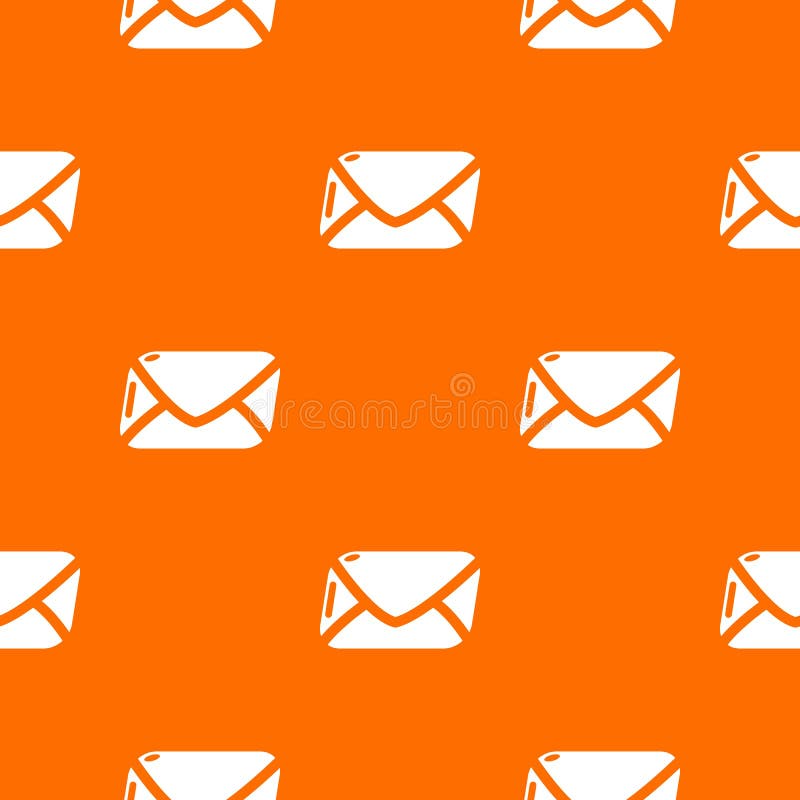 Mail pattern vector orange stock vector. Illustration of download ...
